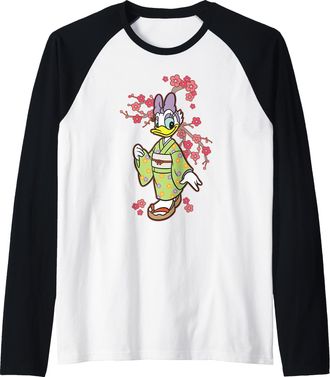 Disney Daisy Duck in Kimono Cherry Blossoms Spring Sakura Raglan
