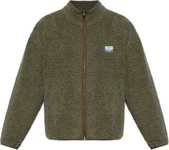 American Vintage Homme, Sweatshirts et sweats &agrave; capuche, Vert, Taille: XL SweaT-shirt en fourrure avec &eacute;cusson logo