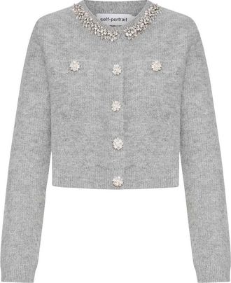 Self Portrait Cardigan - Grau