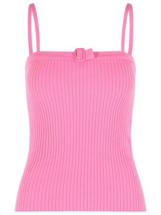 Courr&egrave;ges D&eacute;bardeur Buckle En M&eacute;lange De Viscose Rose