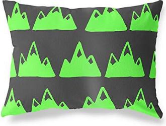 Bonamaison Le Jardin du Lin Kissenbezug Zierkissenbezug Neon Grün-Rauch Kissenbezug, Für Bett, Auto, Sofa, Haus, Wohnzimmer, Schlafzimmer, Dekoration, 45x60 Cm -