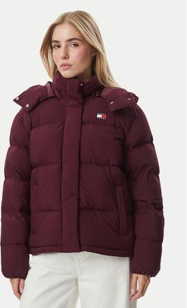 Tommy Jeans Daunenjacke Alaska DW0DW18610 Dunkelrot Regular Fit