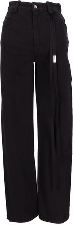 Ann Demeulemeester Herme Pantalon court coupe slim 5 poches Denim