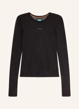 Icebreaker Longsleeve Merinomix 75 Cool-Lite schwarz
