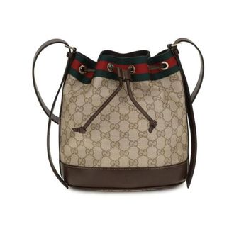 Gucci GG Supreme Canvas Bucket Bag - - Bags - Damen - Beige - ONE SIZE