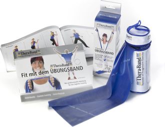 Theraband Thera-Band Elastisches Trainingsband, blau - blau, 2.5 m