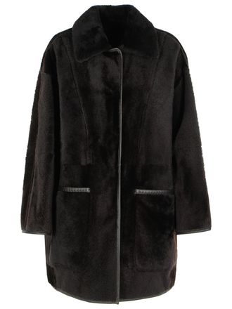 Max Mara Chemise r&eacute;versible marron fonc&eacute; Pirenei