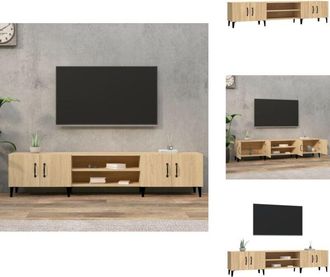 vidaXL Meubles TV chêne sonoma 180x31,5x40 cm bois dingénierie - Meuble Tv - Meuble Télévision - Meuble Rangement - Mobilier Salon - Design Épuré