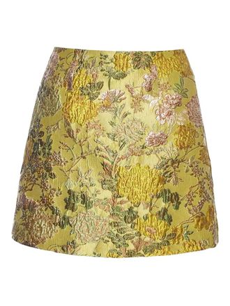 Cara Cara minijupe Bea &agrave; fleurs - Jaune