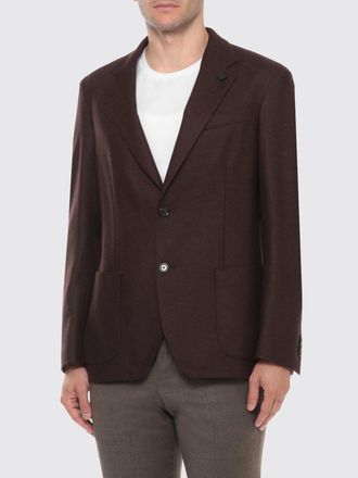 Lardini Einreihiger -Blazer aus Schurwolle und Kaschmir mit aufgesetzten Taschen