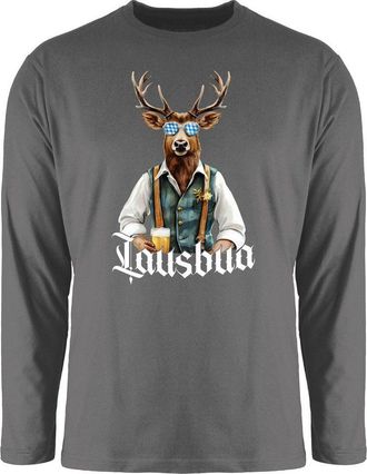Shirtracer Rundhalsshirt Lausbua Lausbub Schlawiner Lauser Hirsch Mode für Oktoberfest Herren