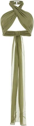 Ami Femme, Tops, Vert, Taille: 34 FR Silk Top
