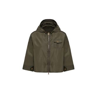 Moncler Moncler Hooded Cape, Women, Green, Size: One Size