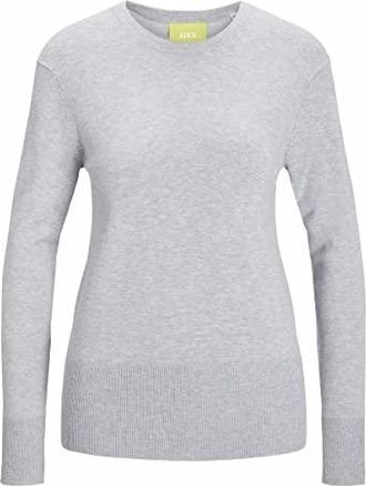 Jack & Jones Jack & Jones JJXX Jxlara Ls Soft Crew Neck Knit Noos Sweater, Gris Clair chiné, L Femme