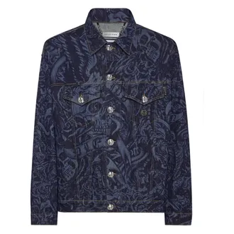 Philipp Plein Homme, Vestes, Bleu, Taille: L Denim Jacket Tattoo