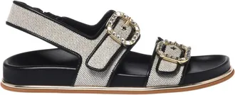 Baldinini Femme, Chaussures, Beige, Taille: 37 1/2 EU Canvas Sandal