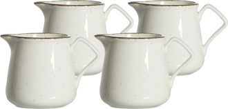 Ritzenhoff & Breker Kr&uuml;ge-Set Casa 4-teilig, 330 ml, Servierkr&uuml;ge im Vintage-Look, Mix & Match-Geschirr, Sp&uuml;lmaschinenfest & Mikrowellengeeignet, Porzellan, Creme