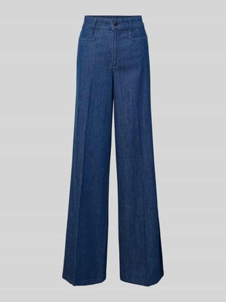Oui Wide Leg Jeans mit B&uuml;gelfalten
