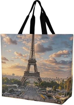 Generic Tour Eiffel &Agrave; Paris Sac Cabas D&eacute;contract&eacute; Tote Bag R&eacute;utilisable Sac Fourre Tout Pour Gym Voyage Universit&eacute;