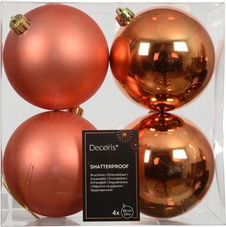 Kaemingk Weihnachtskugeln Kunststoff 10cm 4 St&uuml;ck - klassisch & bruchsicher - Christbaumkugeln Weihnachtsbaumkugeln f&uuml;r Weihnachten - Christbaumschmuck & Weihn