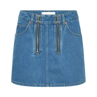 Marine Serre Denim Skirts - - Skirts - Damen - Blau - XS