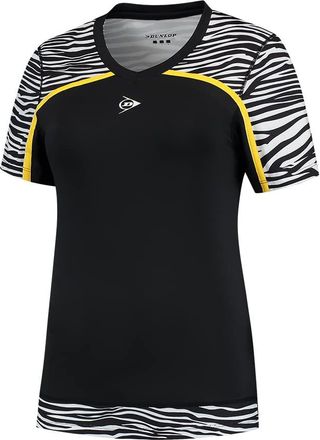 Dunlop Damen Sport Tennis T-Shirt - Performance Line, Game Tee 2, Schwarz