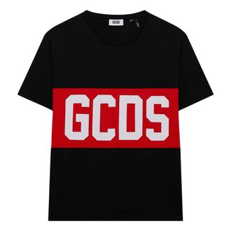 GCDS Band Logo Regular T-Shirt - - Tops - Herren - Schwarzk - XL