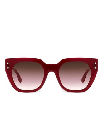 Isabel Marant lunettes de soleil &agrave; monture carr&eacute;e - Rouge