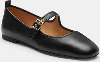 Coach Mary Jane mit C-Niete f&uuml;r Frauen in Schwarz, Gr&ouml;&szlig;e 7.5 | Leder