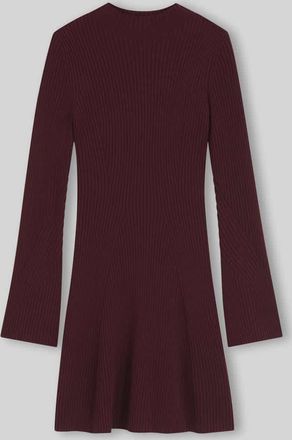 Boss Orange by Hugo Boss Slim Fit Strickkleid aus Schurwoll-Mix mit Rippstruktur