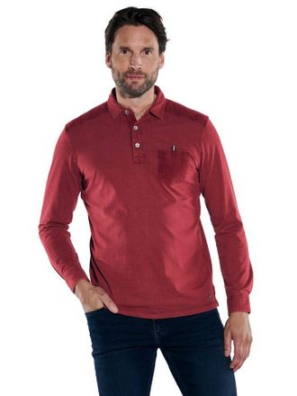 Engbers Langarm-Poloshirt Herren Polo-Shirt regular, Rot