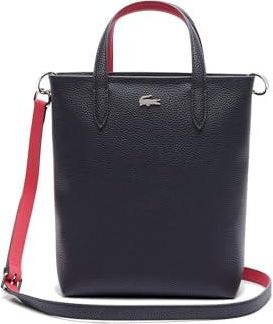 Lacoste Sac cabas vertical r&eacute;versible Anna Bleu-Abimes-Petunia