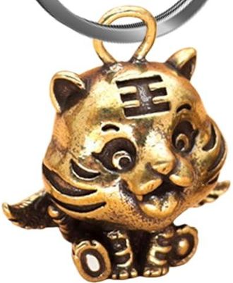 Generic Porte-cl&eacute;s amusant | Ornements mignons de tigre de bon augure, porte-cl&eacute;s de voiture en m&eacute;tal pour sac, sac &agrave; dos, fourre-tout, femmes, hommes, enfant