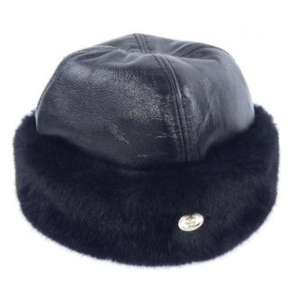 Chanel Pre-owned Lammfell Polyester Kappe - - Pre-owned - Damen - Schwarzk - ONE SIZE