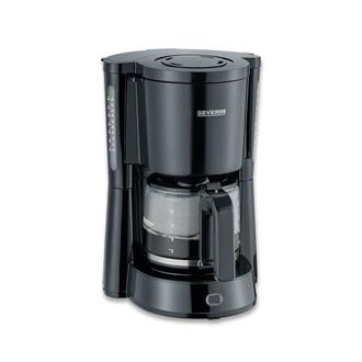 Severin Cafetière Filtre Type, 1 000W, 1,4L, Jusquà 10 tasses, Porte-filtre amovible avec système anti-goutte, Noir, KA 4815, 3.38