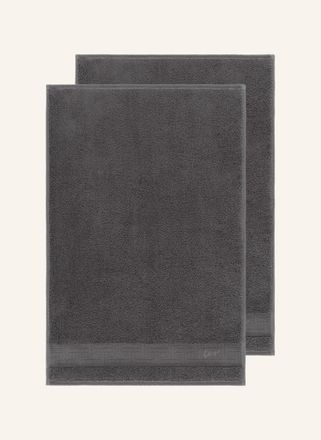 Kenzo Kenzo Home G&auml;stetuch 2er Set Kweave grau