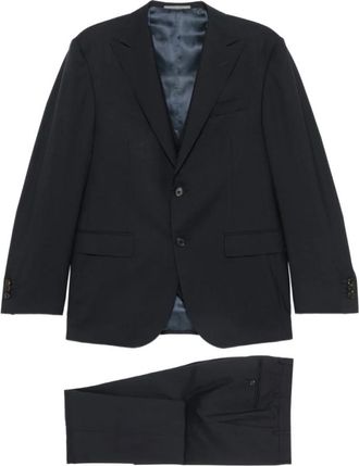 Corneliani Homme, Costumes, Bleu, Taille: M Costume Homme Crois&eacute; en Laine Vierge