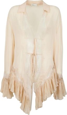 Blumarine Femme, Blouses et Chemises, Beige, Taille: 38 FR Amberlight Shirt