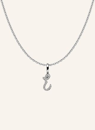 Cada Cada Kette Tiny Dimond Letter E silber