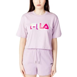Fila Damen BEUNA Cropped Graphic T-Shirt, Fair Orchid, XL