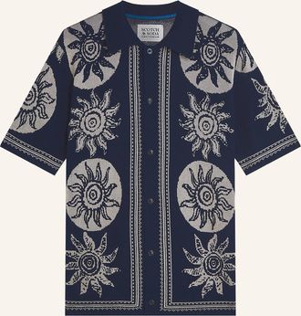 Scotch & Soda Stickhemd Regular Fit blau