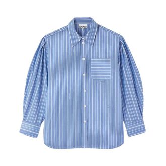 Ganni Ganni Shirts Clear Blue - - Blouses & Shirts - Damen - Blau - M