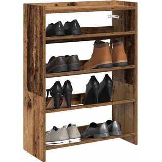 vidaXL Schuhregal Altholz-Optik 60x25x81 cm Holzwerkstoff Vidaxl