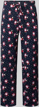 Christian Berg Regular Fit Pyjama-Hose im Allover-Look