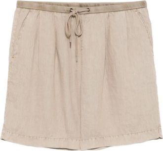 James Perse bermuda à design plissé - Marron