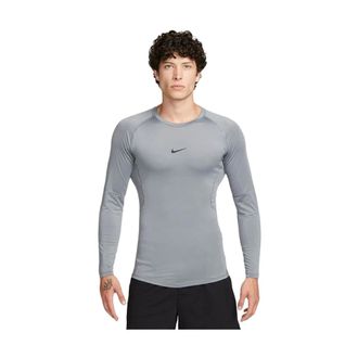 Nike Long Sleeve Training Hauts - Homme - Sport - Gris - Taille: XL