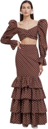 Weili Zheng Femme, Jupes, Brun, Taille: 38 FR Mermaid Maxi Skirt