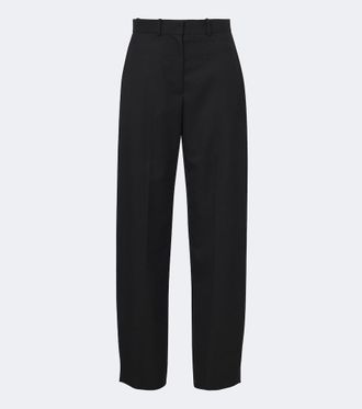 Loewe Weite Hose Double L aus Wolle