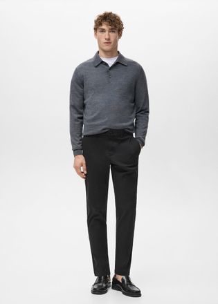 Mango Tapered-Chinohose Prato in Cropped-L&auml;nge schwarz - Herren - 36 - MANGO MAN