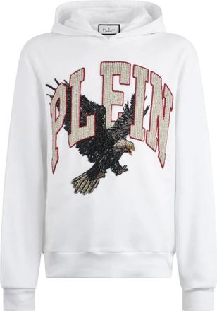 Philipp Plein Homme, Sweatshirts et sweats &agrave; capuche, Blanc, Taille: 3XL Sweat &agrave; capuche SweaT-shirt Eagle